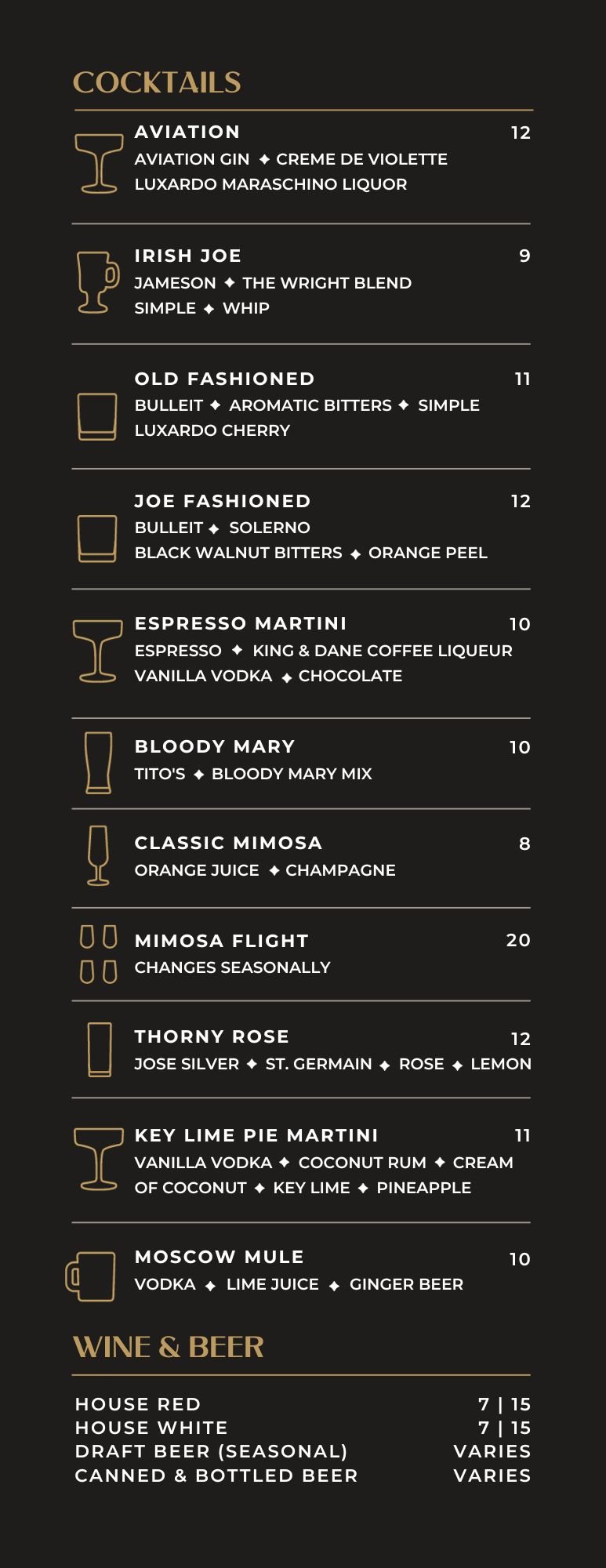 Cocktails — The Flying Joe
