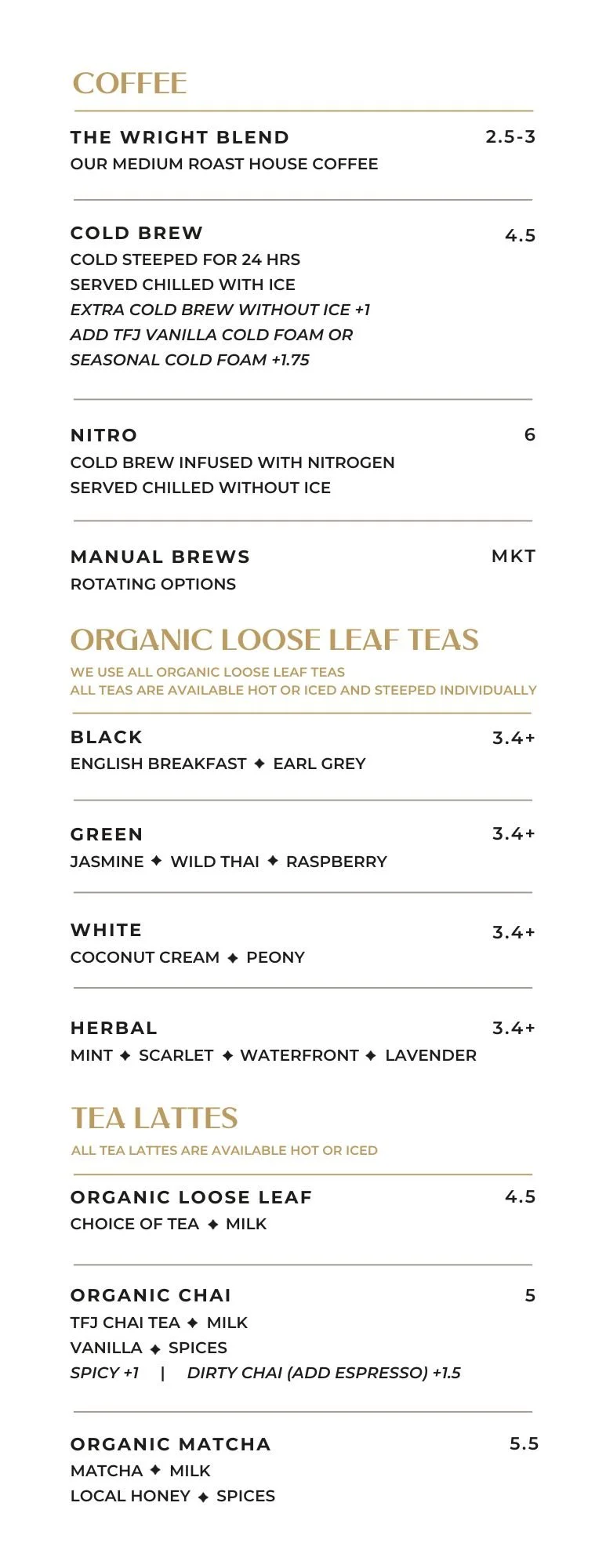 Coffee, Tea, Lattes — The Flying Joe
