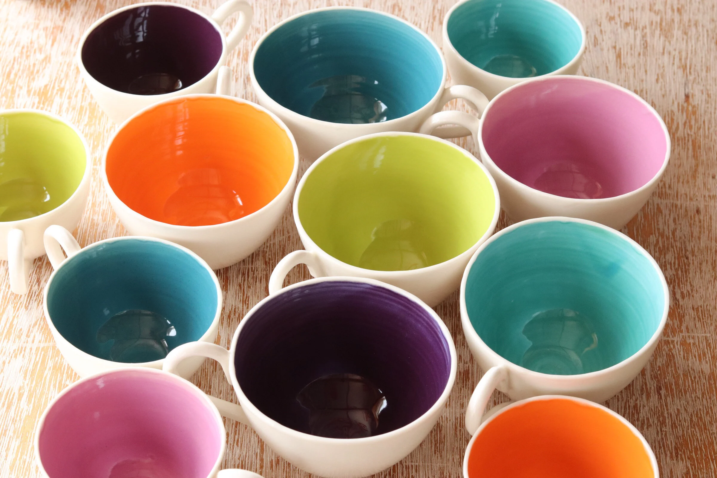 Handmade Porcelain Wonky Cappuccino Cup — Penny Spooner Ceramics