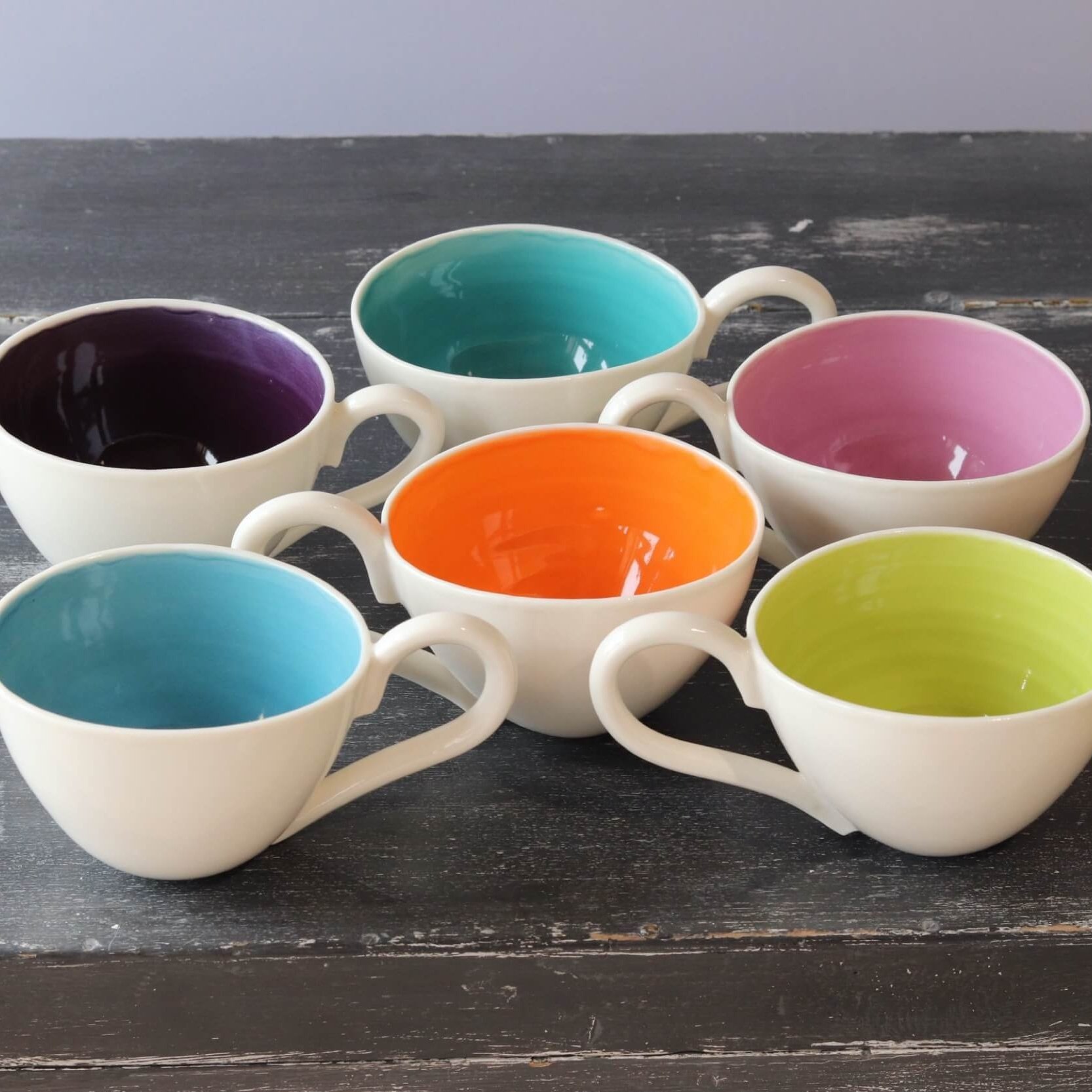 Handmade Porcelain Wonky Cappuccino Cup — Penny Spooner Ceramics