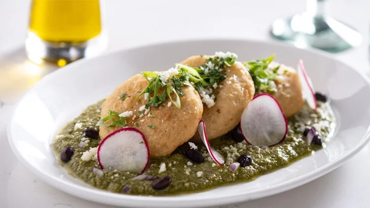 Braised Black Bean and Chorizo Arepa Mole Verde — The Plant-Forward Kitchen