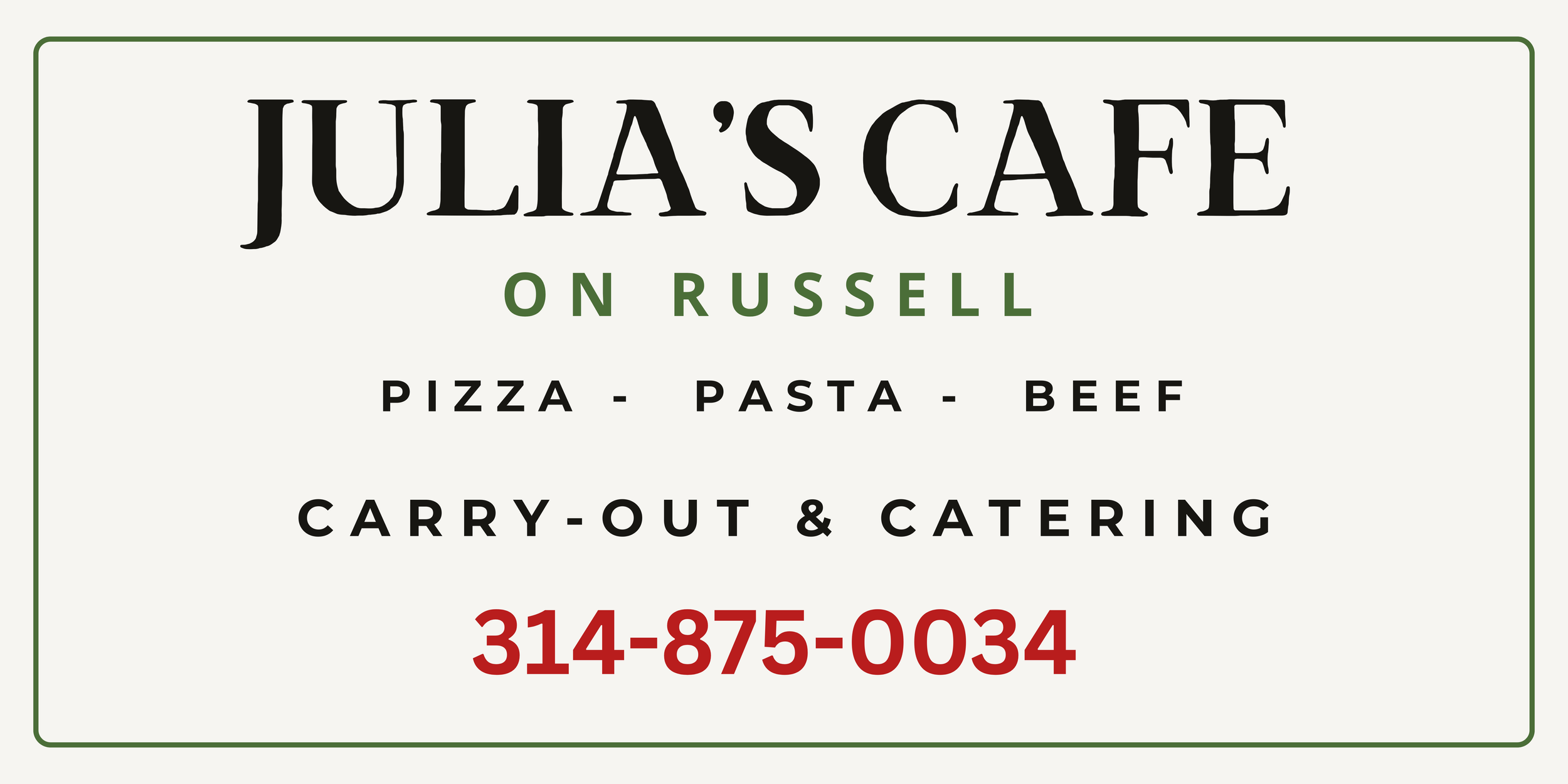 Julias Cafe on Russell