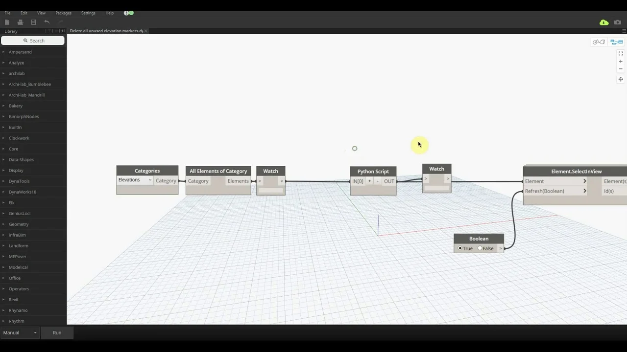 Dynamo tutorials - Episode 7 - Delete all unused elevation markers ... Dynamo tutorials - Episode 7 - Delete all unused elevation markers ...