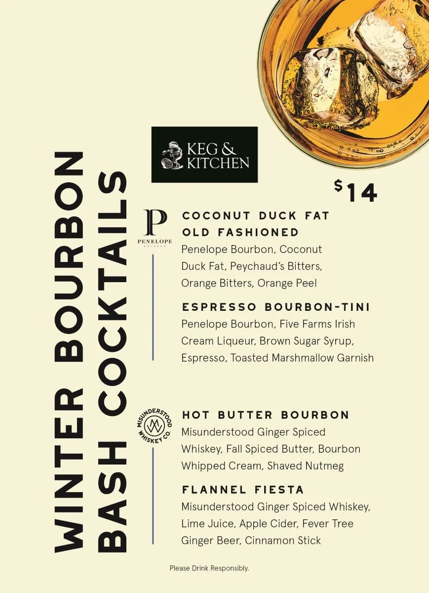 Winter Bourbon Bash Cocktails