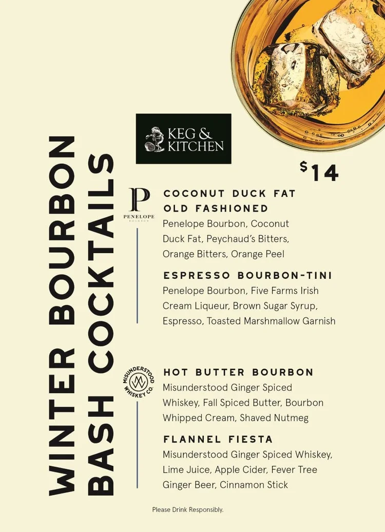 Winter Bourbon Bash Cocktails