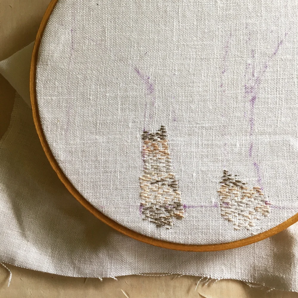 Daily Thread: Piece No. 13 (Two Birches) — Bonnie Sennott