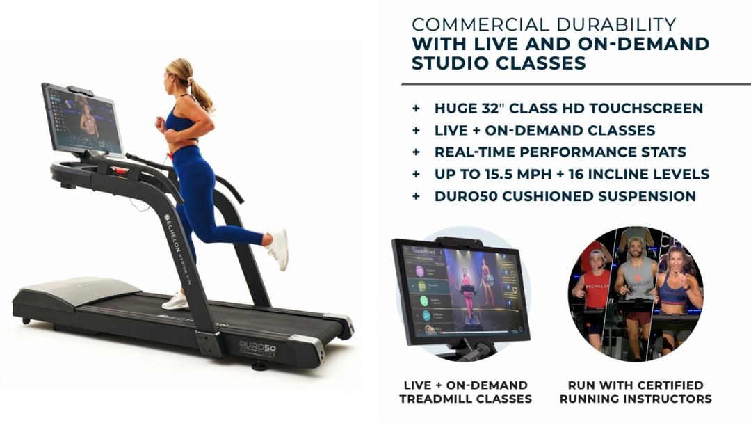 echelon STRIDE-7s COMMERCIAL SMART TREADMILL w/ 32" Touchscreen ...