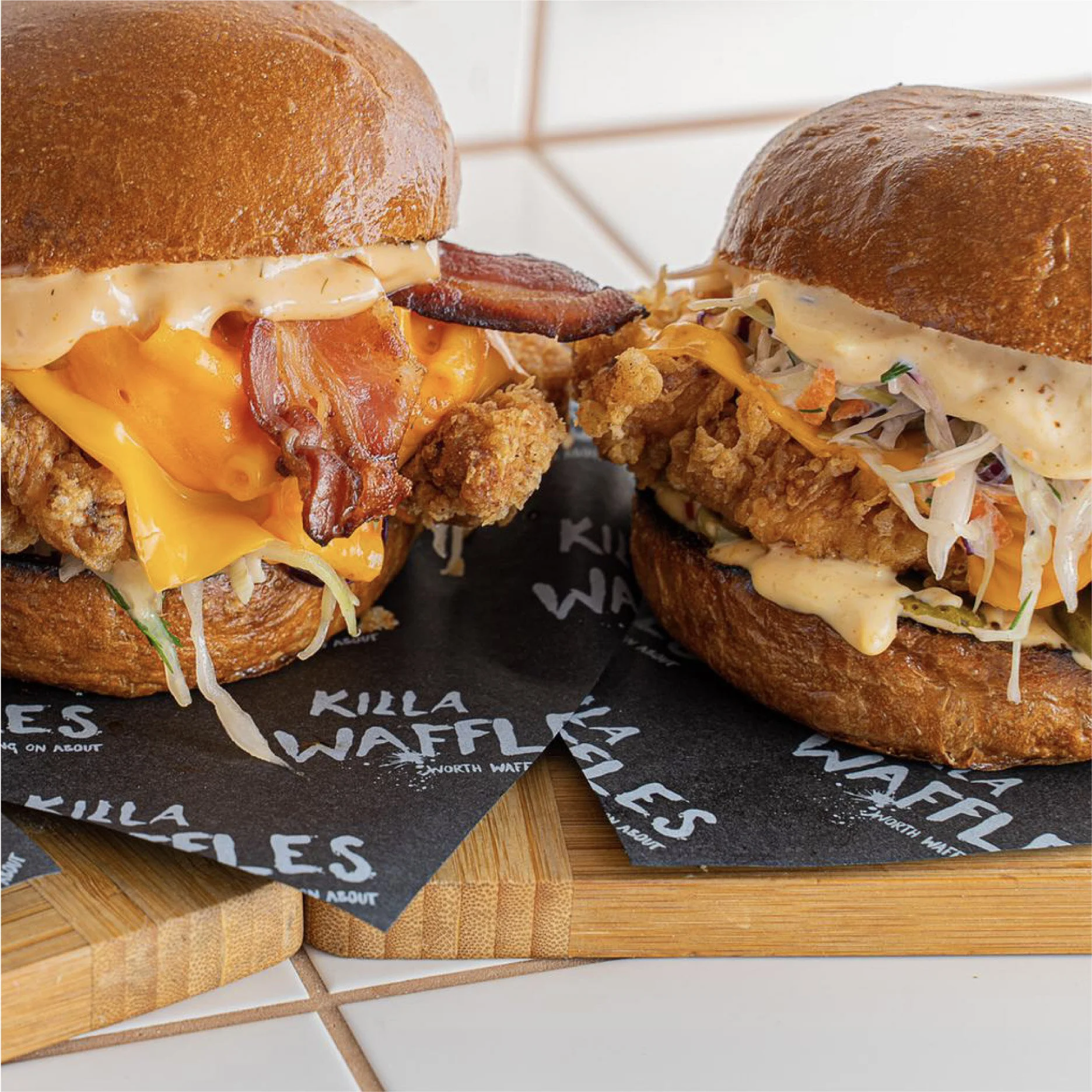 Killa Savoury Waffle Cones | Vegetarian Waffles | Waffle Burgers | London