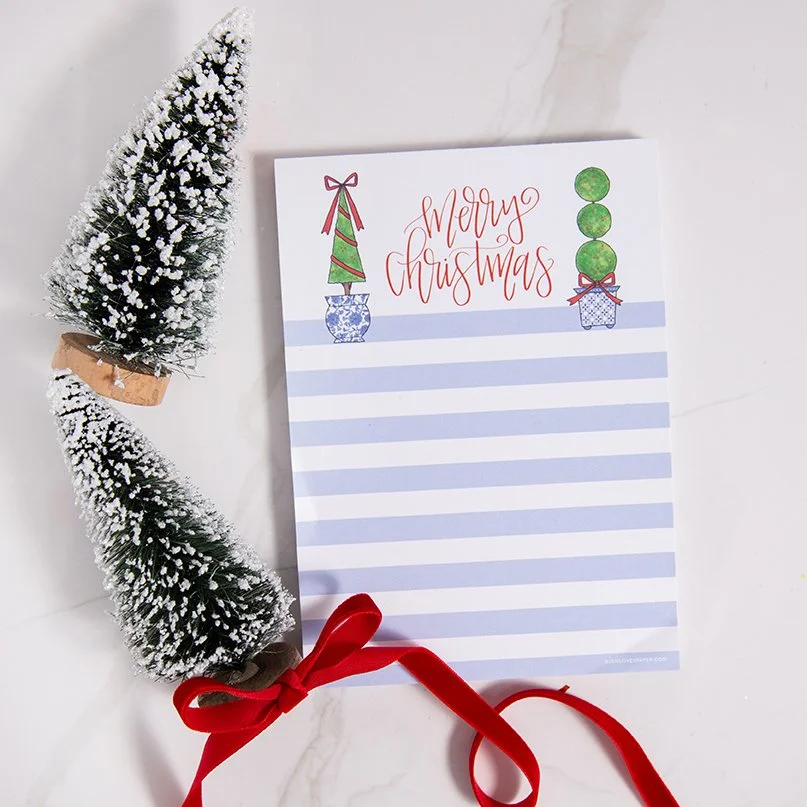 Christmas Topiary - Slim Notepad — Jen Loves Paper