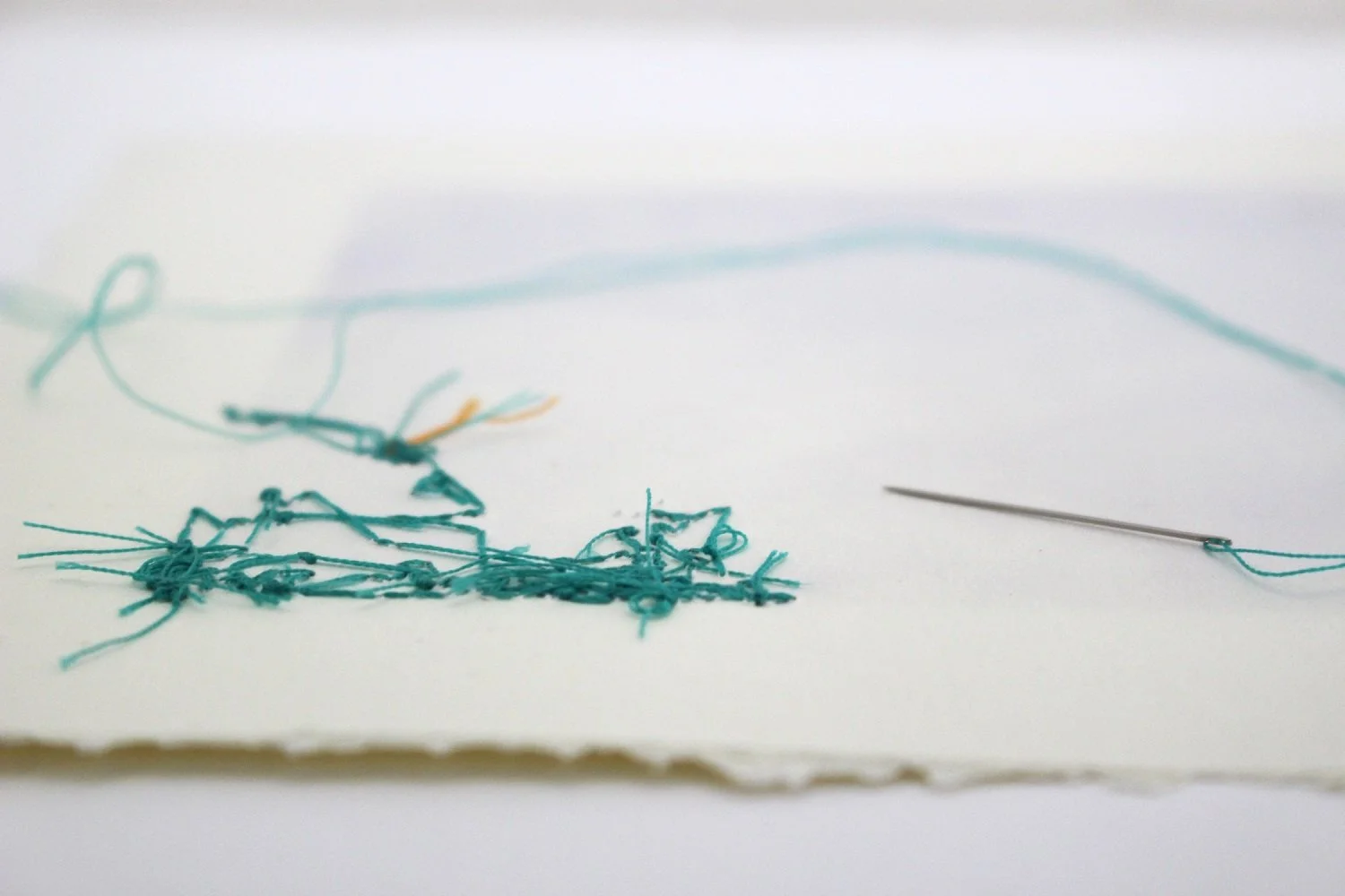 Drawings and Embroidered Thread on Paper — Lisa Kellner