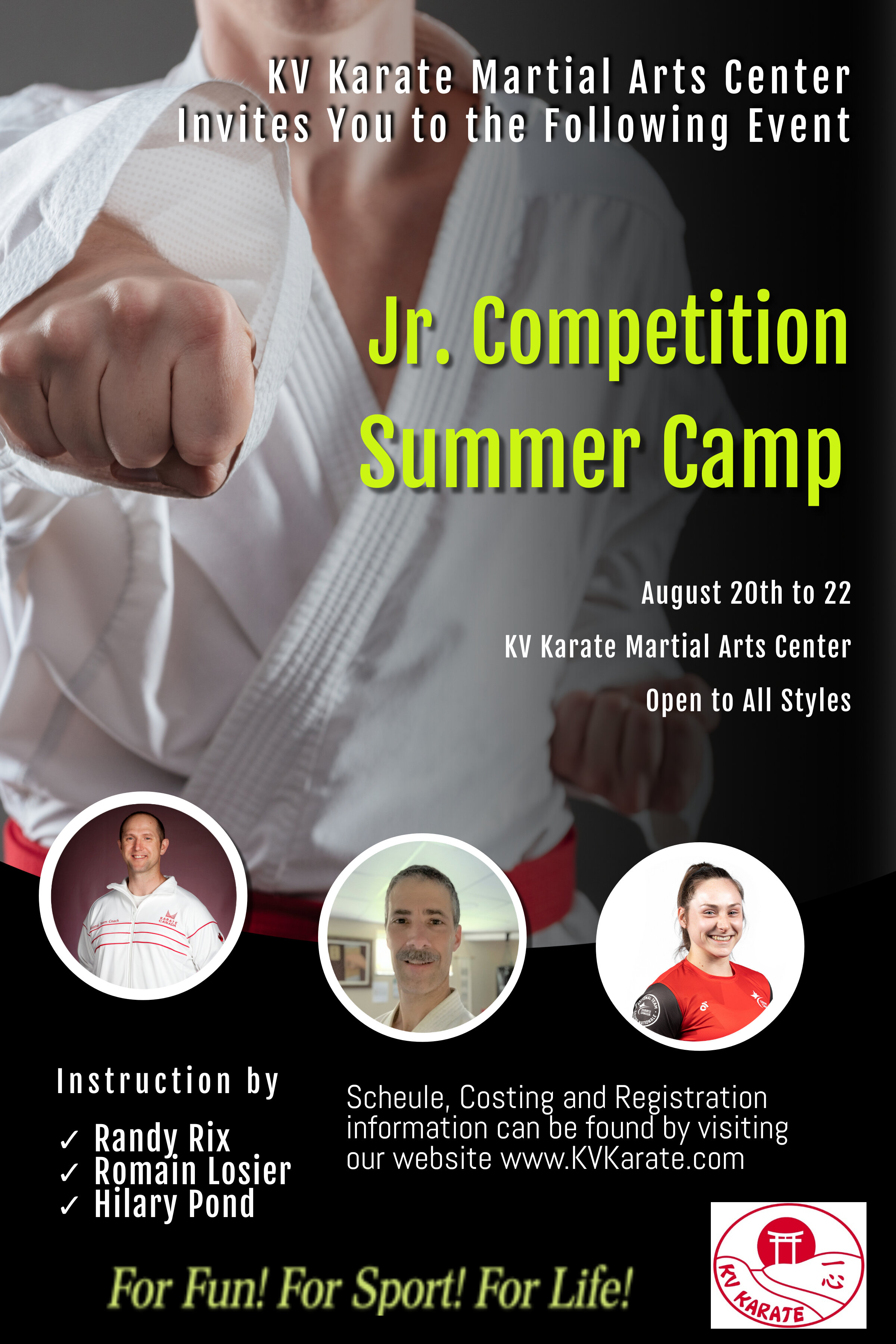 UPCOMING EVENTS — KV Karate
