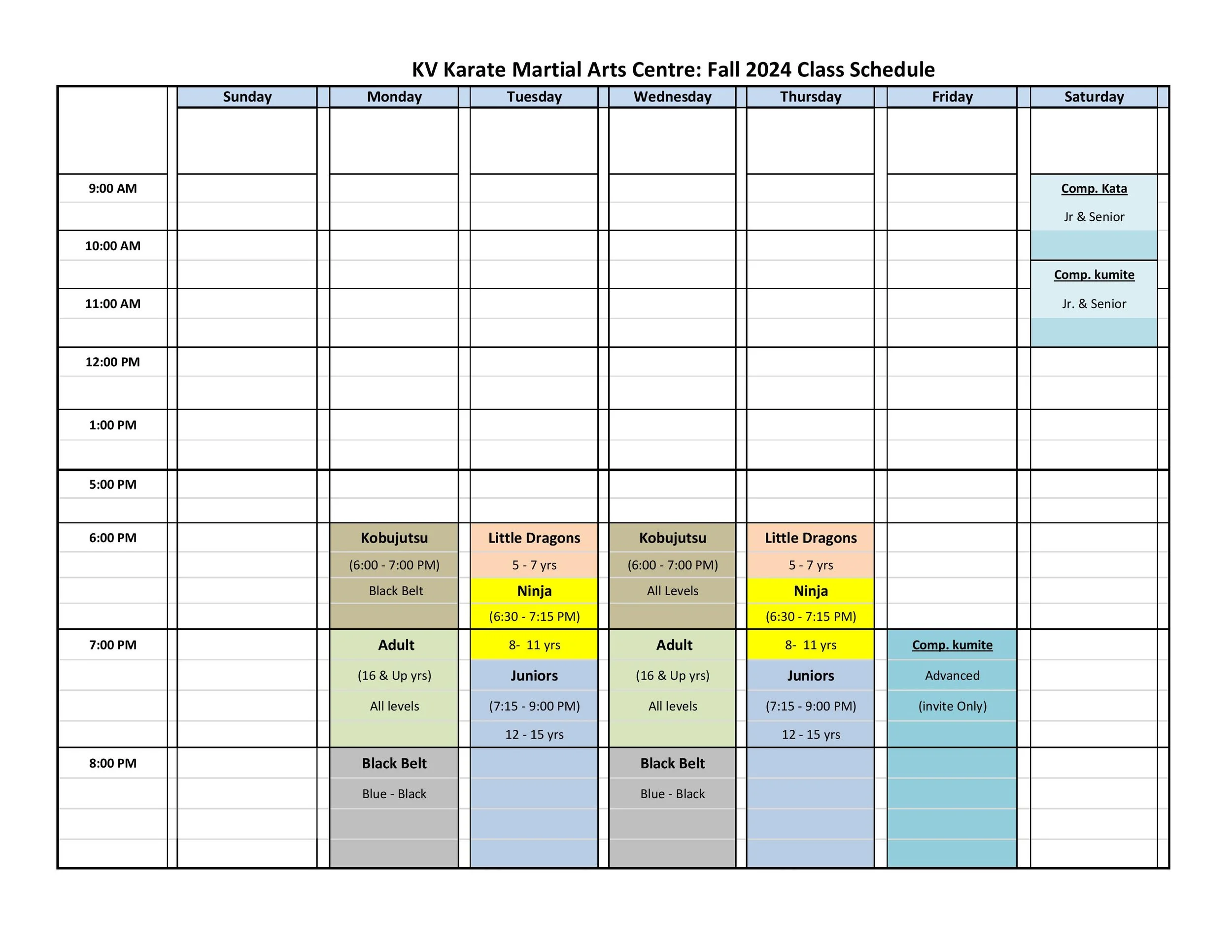 Our Classes — KV Karate