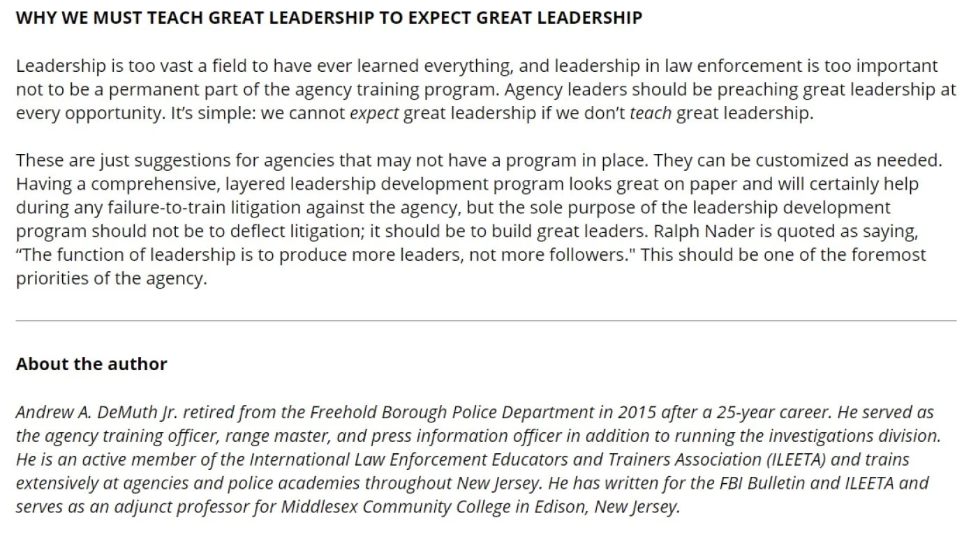 Training Articles — Mississippi Association of School Resource Officers