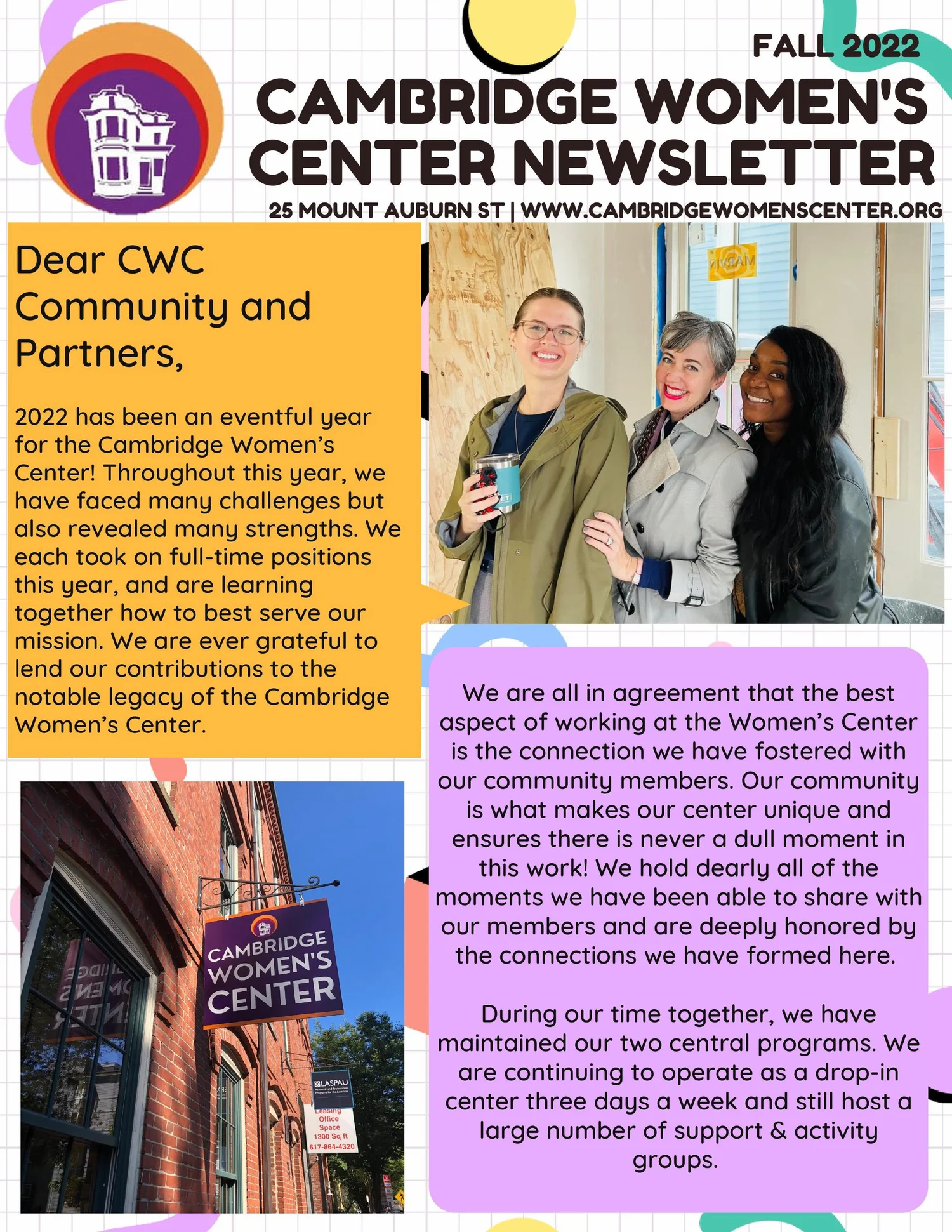 Newsletters — Cambridge Womens Center