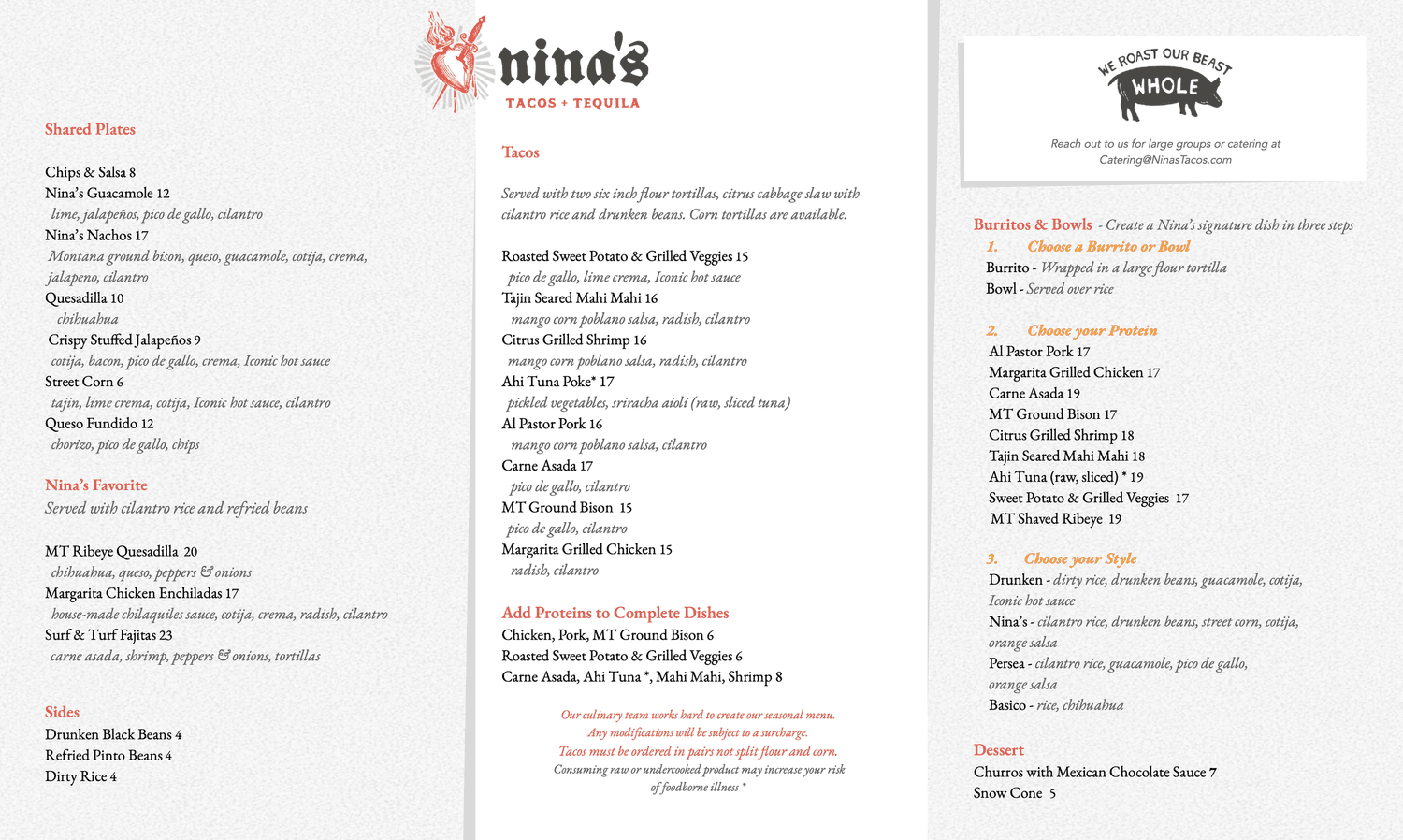 Food — Nina's Tacos & Tequila
