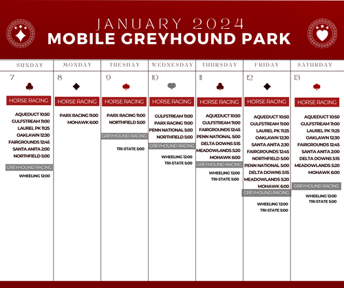 Simulcast — Mobile Greyhound Park