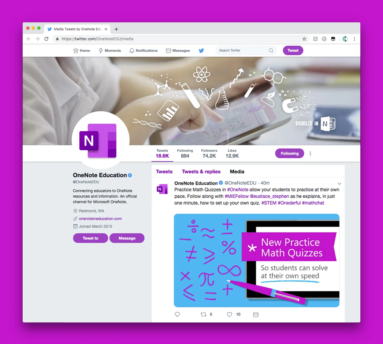 OneNote Education — Alaska Adams