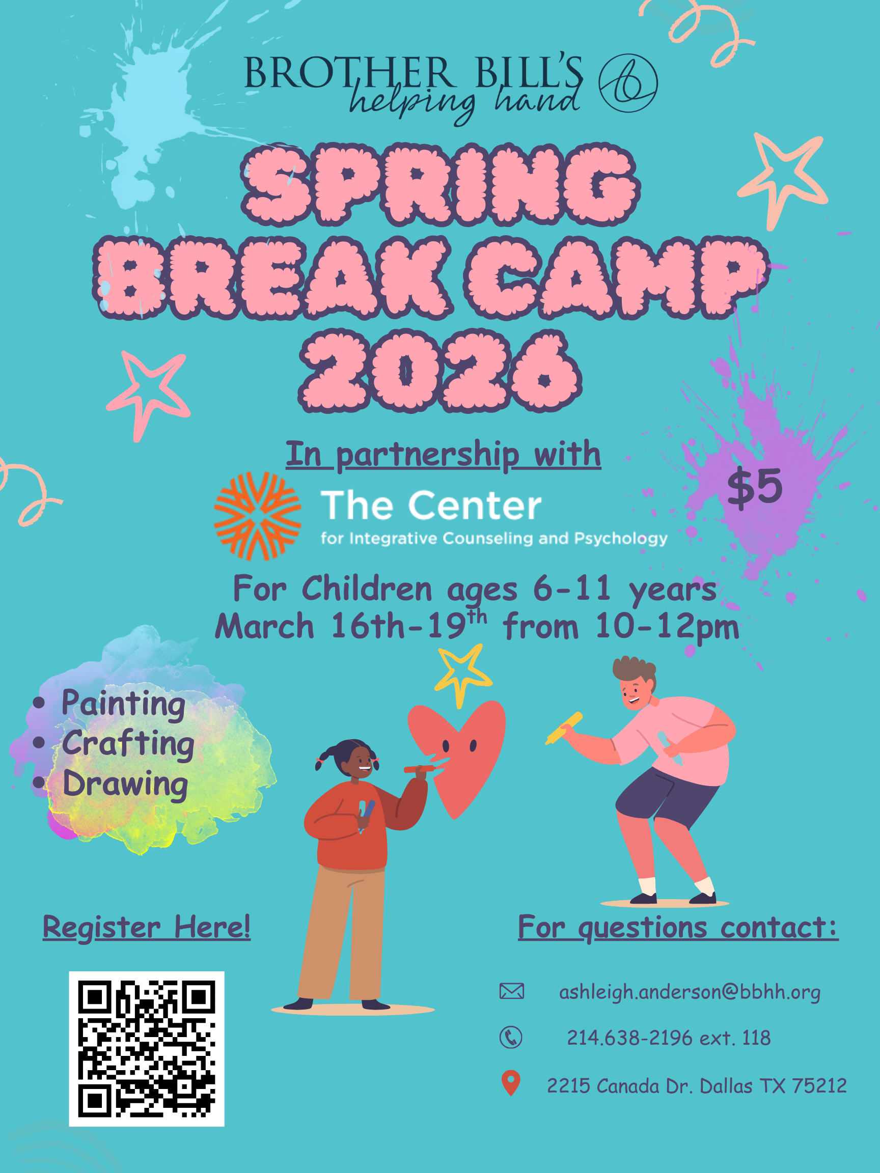 Spring Break Art Camp — Brother Bill's Helping Hand