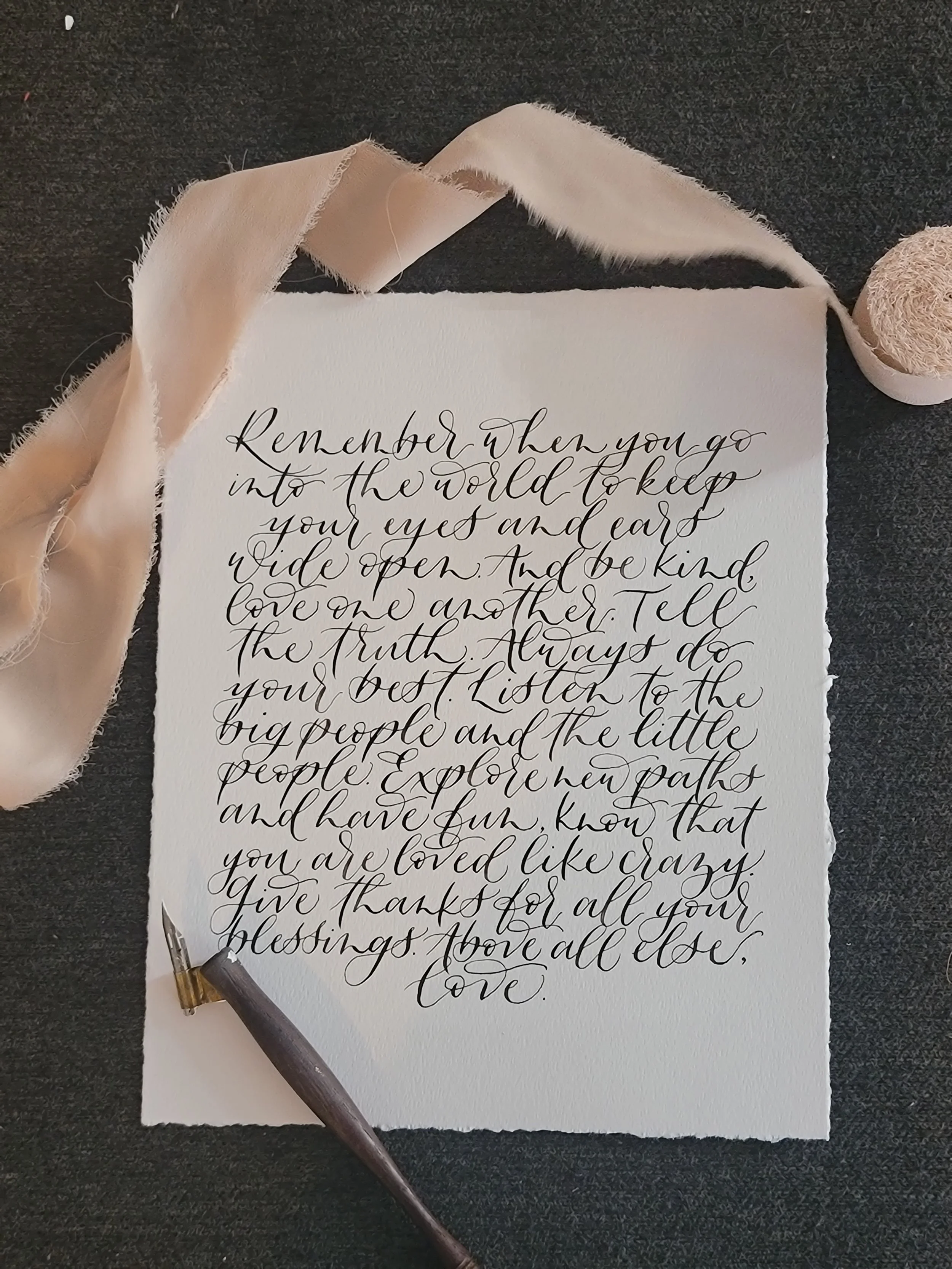 Custom Calligraphy & Engraving — Lovely Arrows Designs