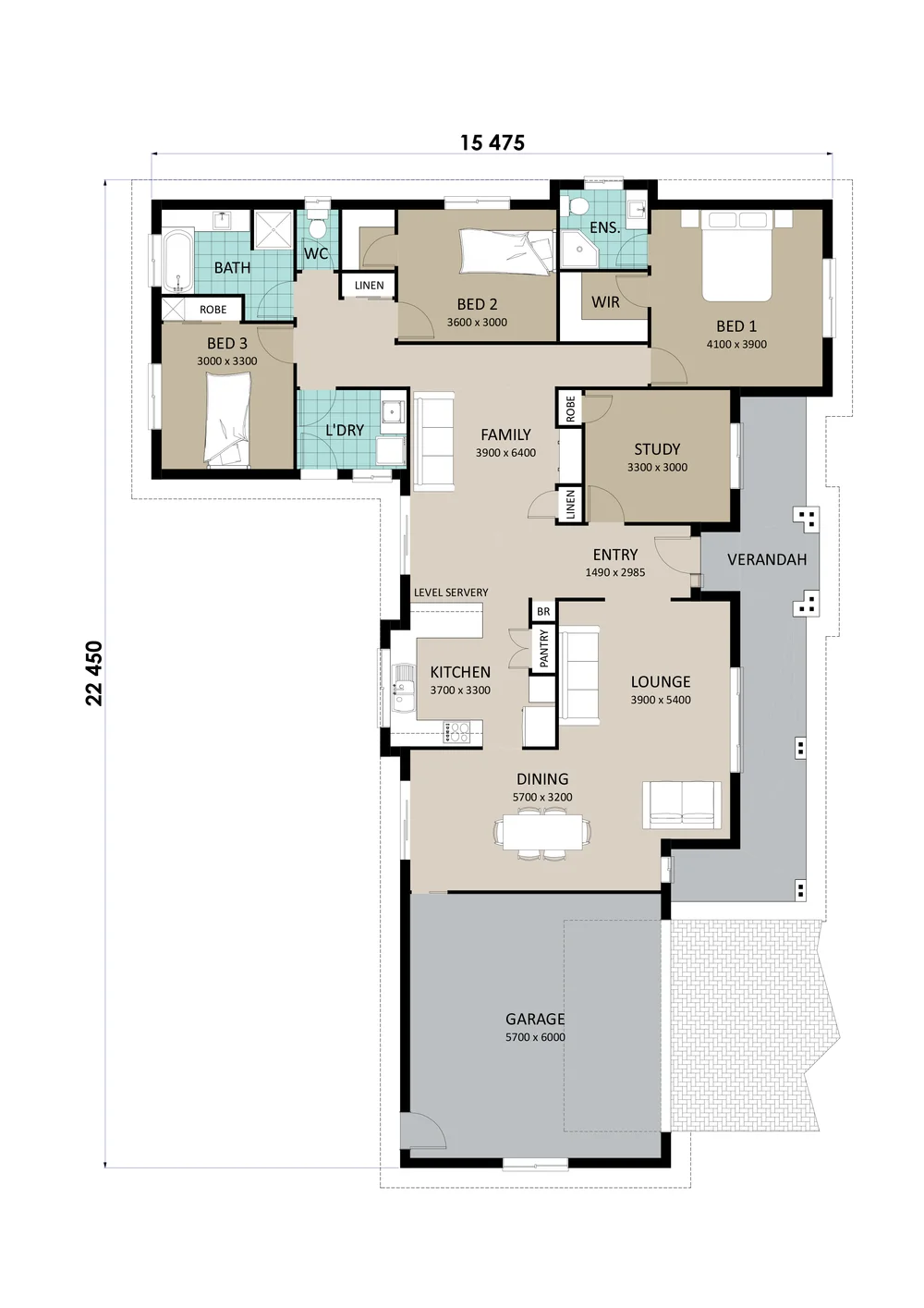 Ensuite — 2 & 3 Bedroom home plans — Richard Adams Homes