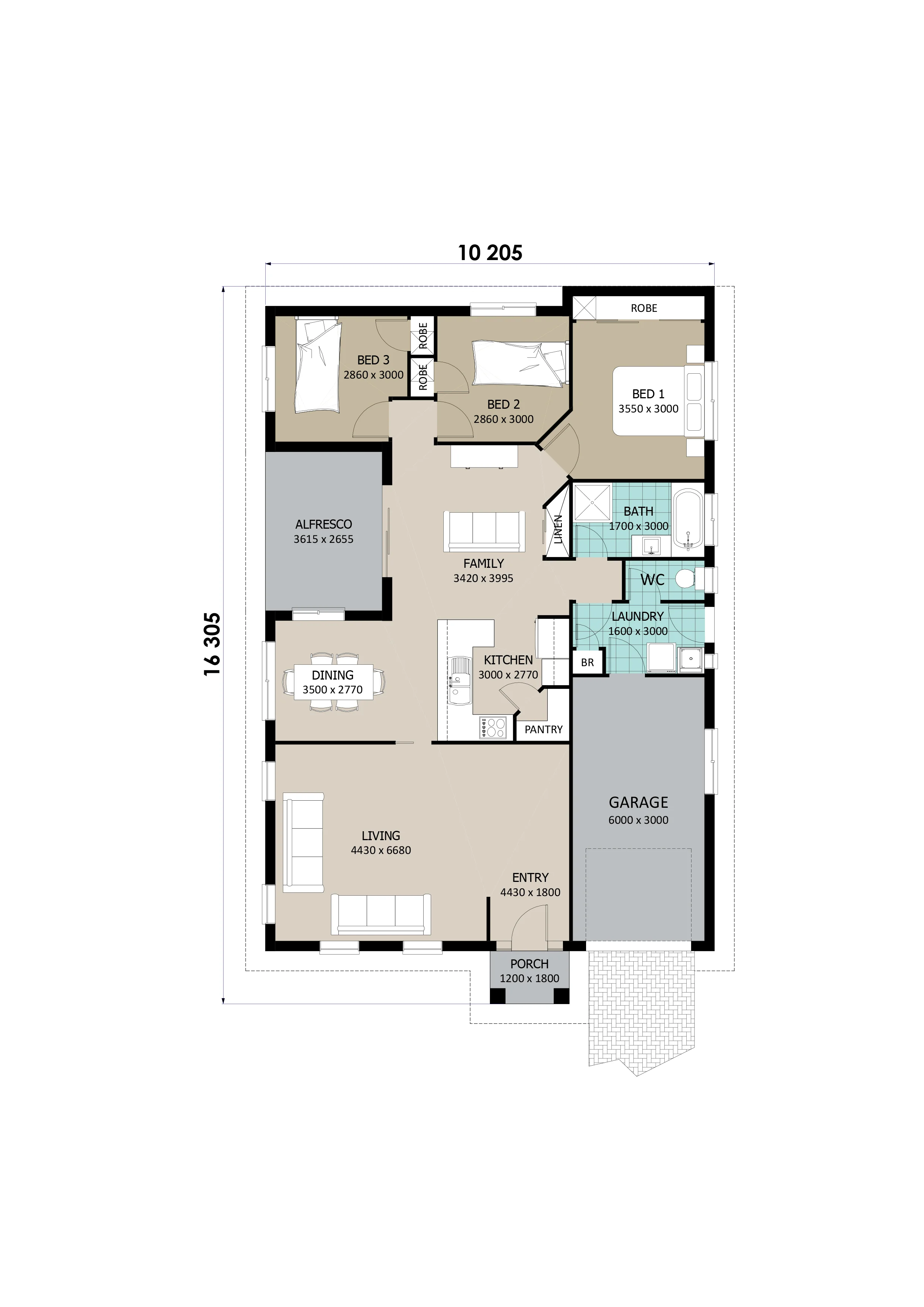Alfresco — 2 & 3 Bedroom home plans — Richard Adams Homes
