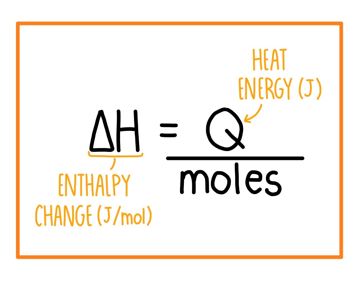Enthalpy Change Formula Enthalpy Change Formula