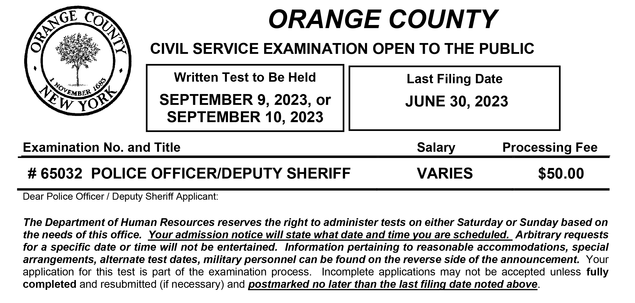 Civil Service Exam 2022