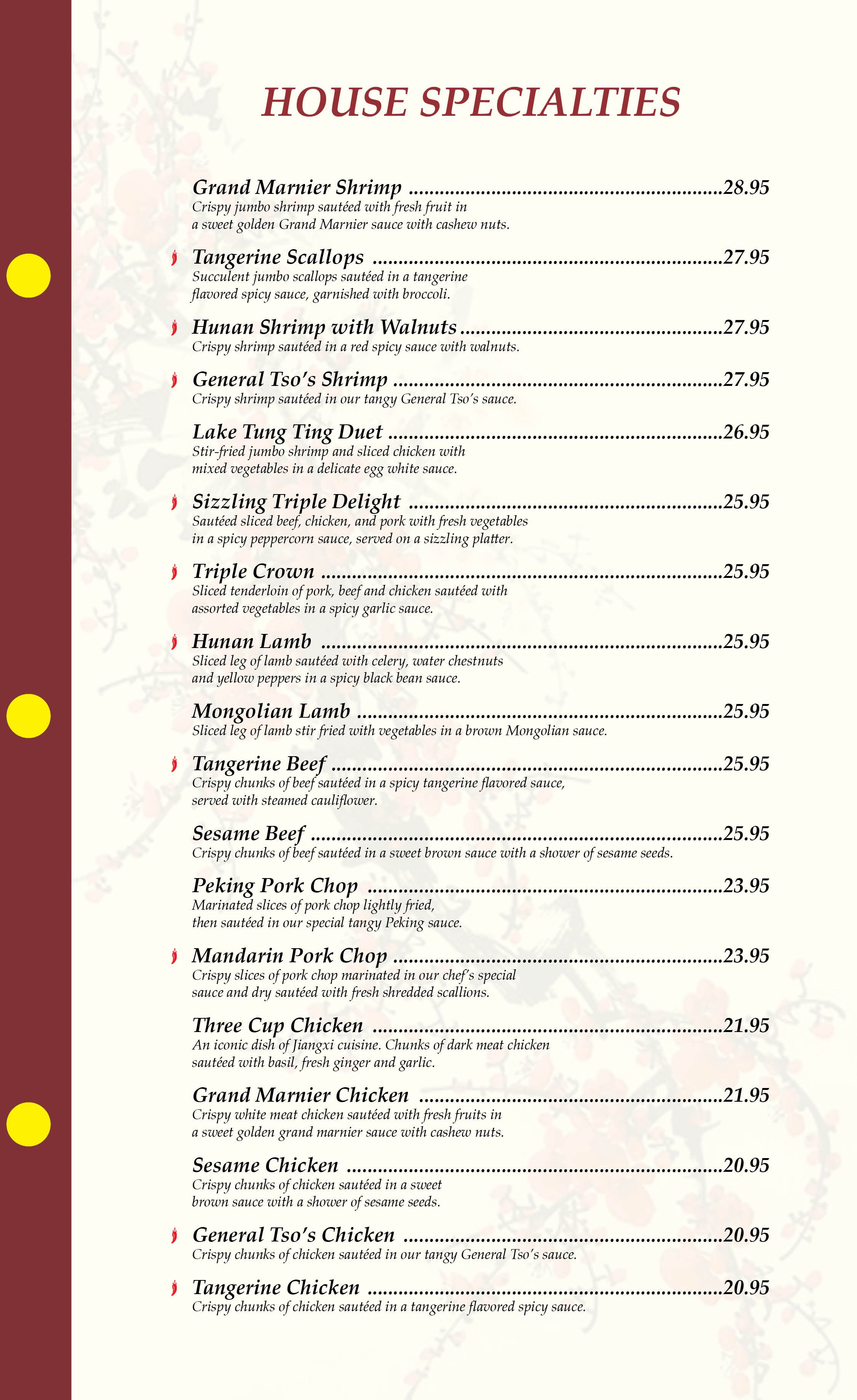 Menu — Hunan Taste