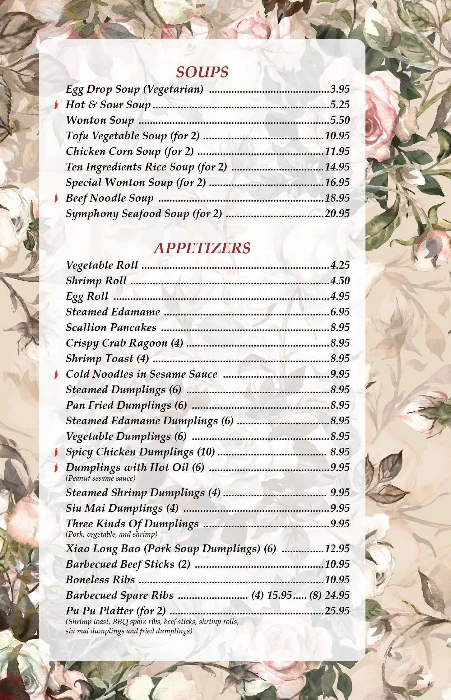 MENU — Hunan Taste