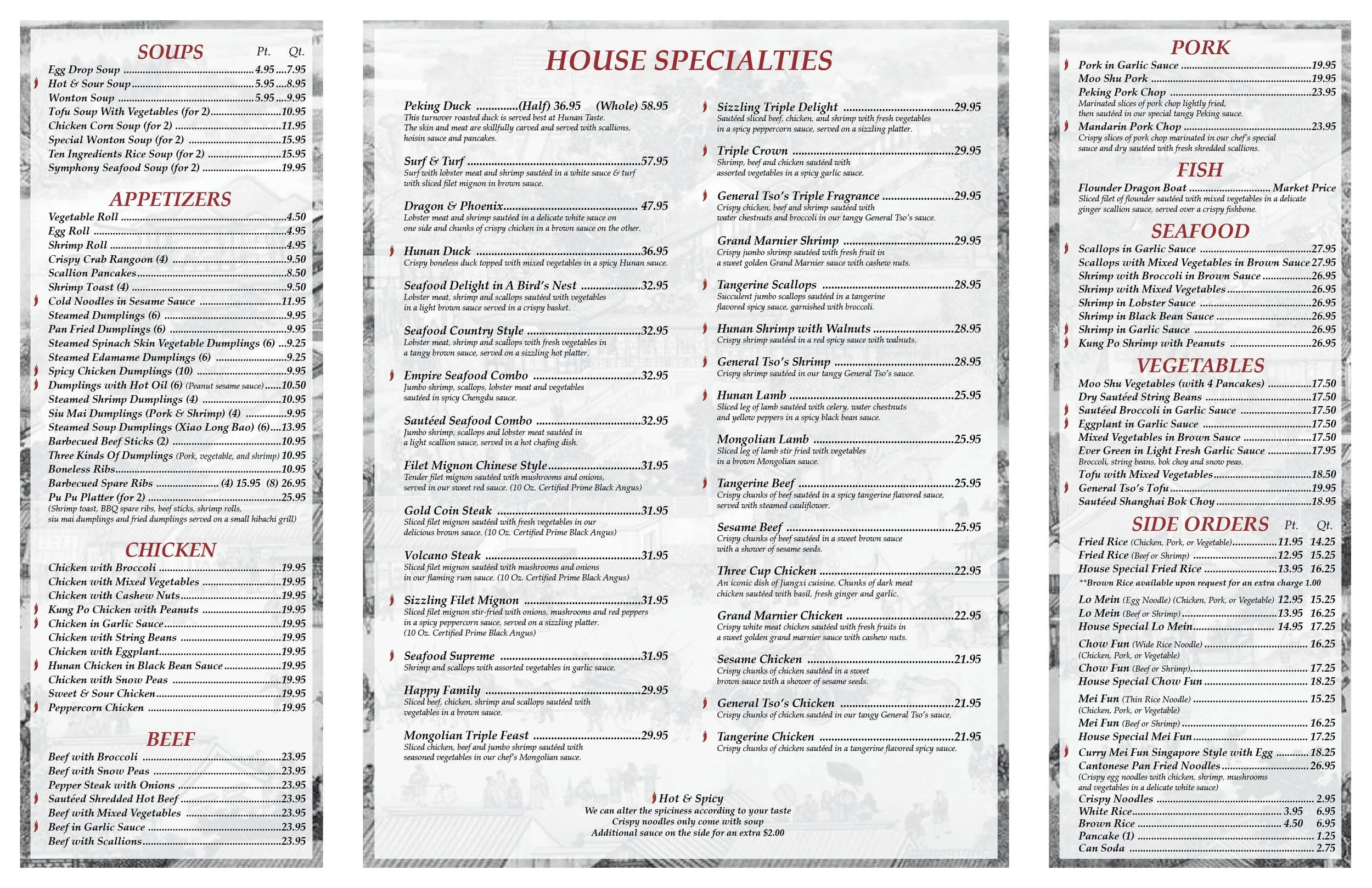 Menu — Hunan Taste