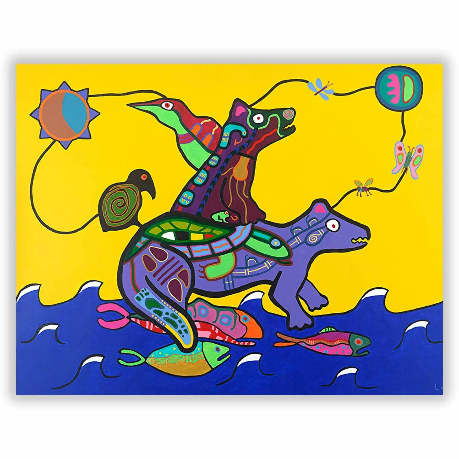 Marten Migration Series Note Card by Gordon Coons — Old Cedar Native Arts