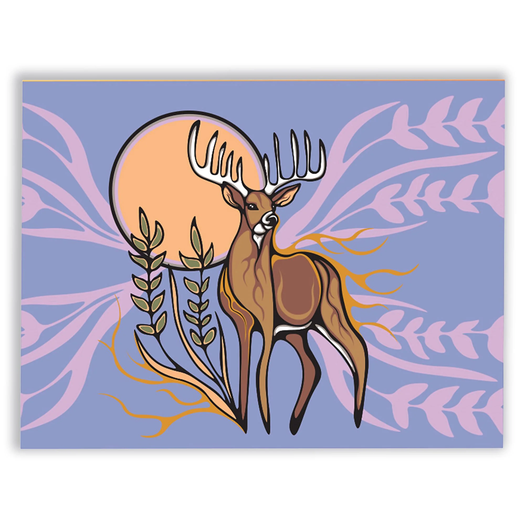 Deer - Waawaashkeshi Note Card by Native Northwest — Old Cedar Native Arts