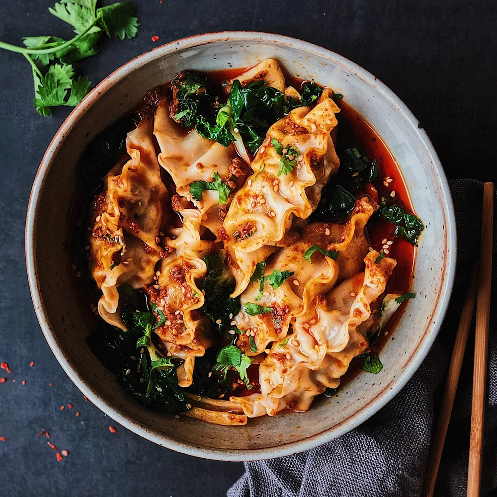 Recipe: Bibigo Mandu in Sesame Chili Oil — Lily Morello