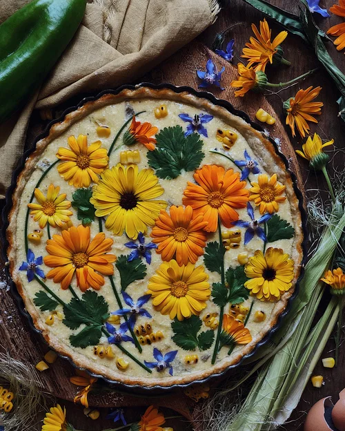 Hatch Green Chile and Summer Corn Cheesy Tart Recipe — Lily Morello