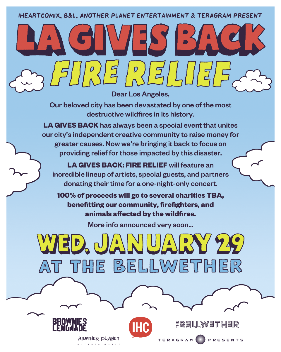 LA GIVES BACK: FIRE RELIEF 1.29 @ THE BELLWETHER IN LA — Hashtag Magazine