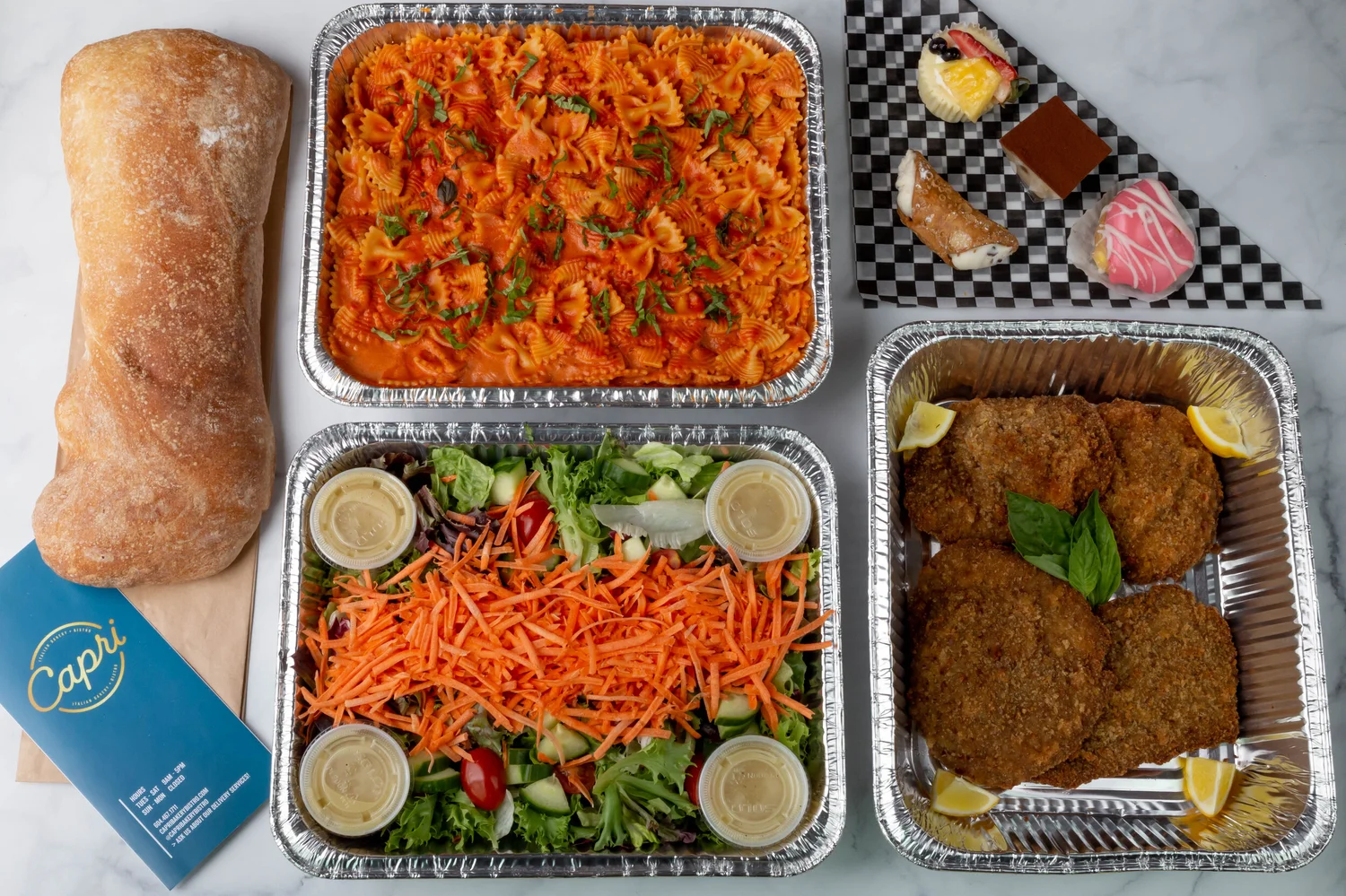 Family Meals — Capri Italian Bakery + Bistro