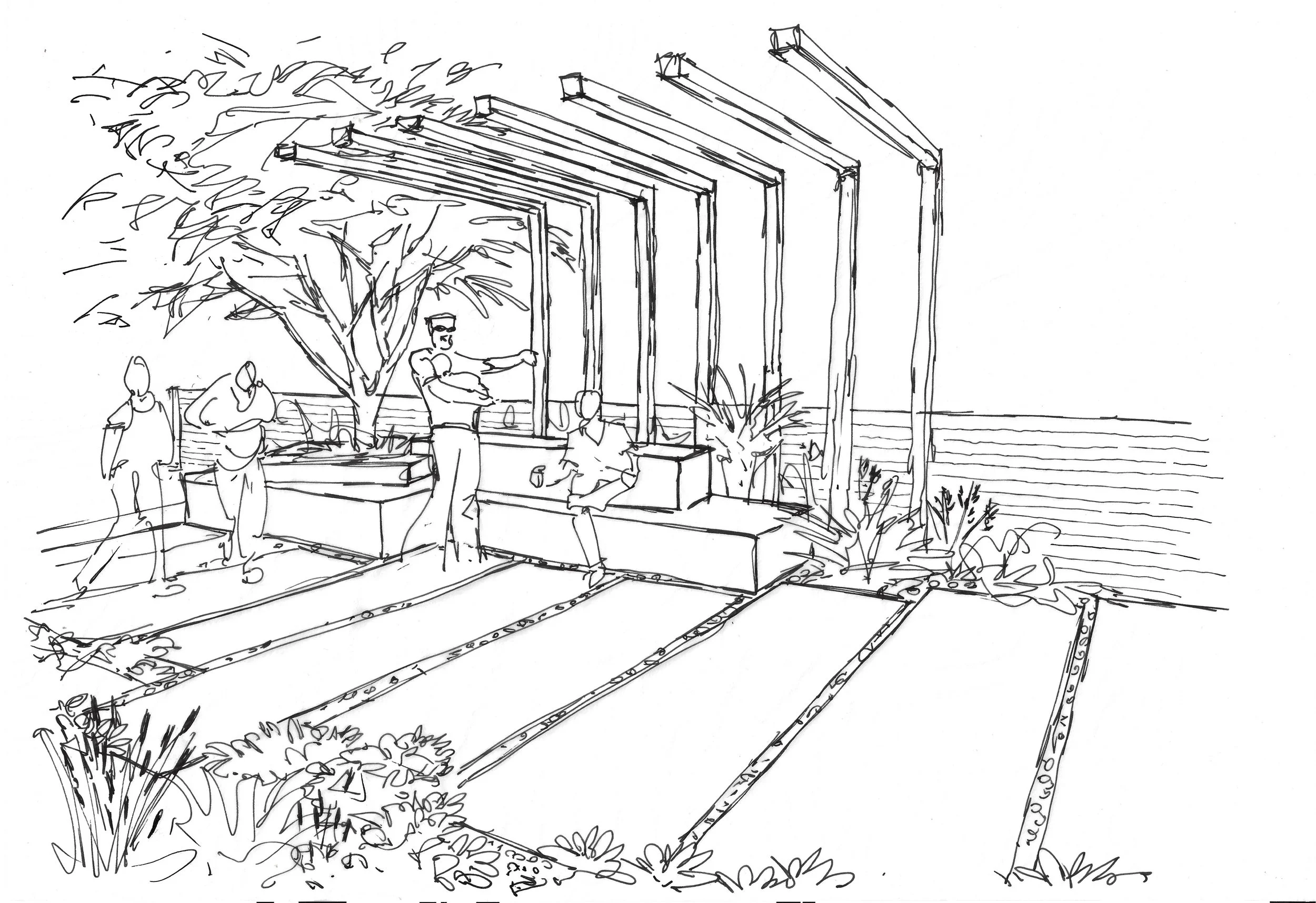 Landscape Architecture Perspective Drawings