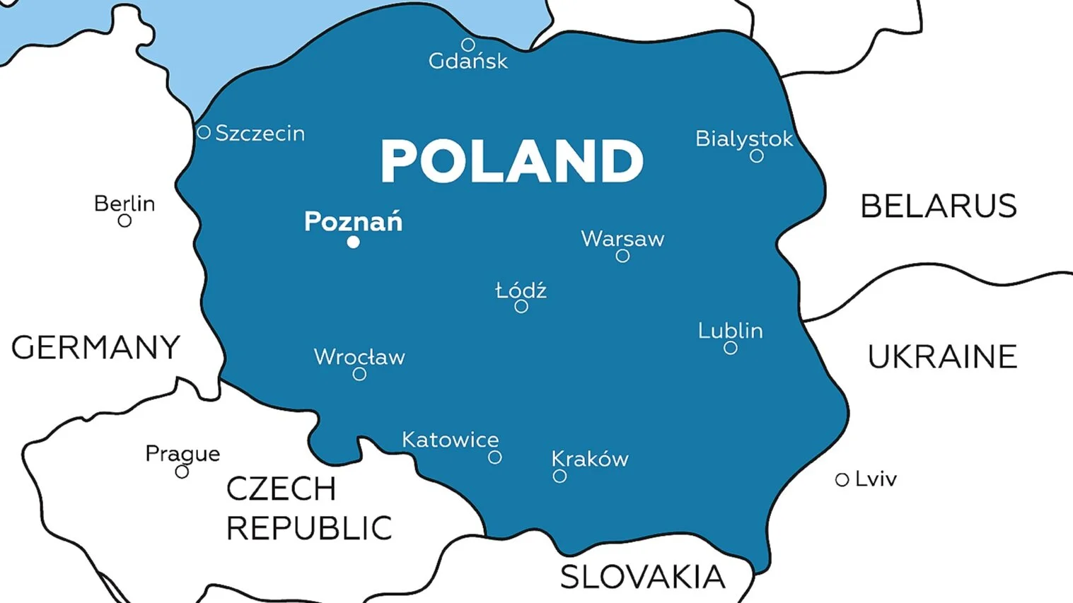 Map Of Poland With Villages