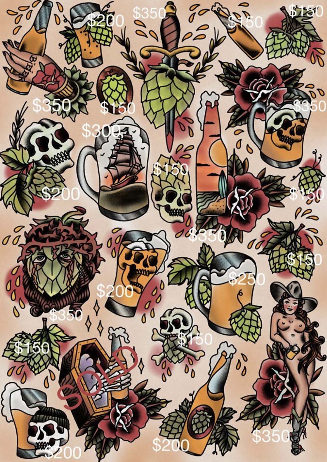 Traditional Beer Tattoo