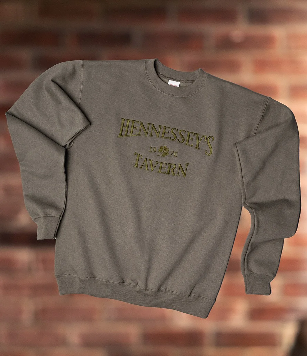 HENNESSEY’S TAVERN SWEATER STONEWASH GREEN — Hennessey's Tavern