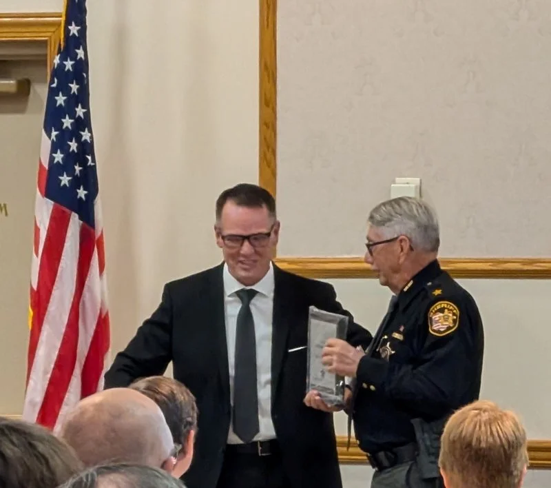 Sheriff, E. Wayne Risner was presented with The Community Partnership ...