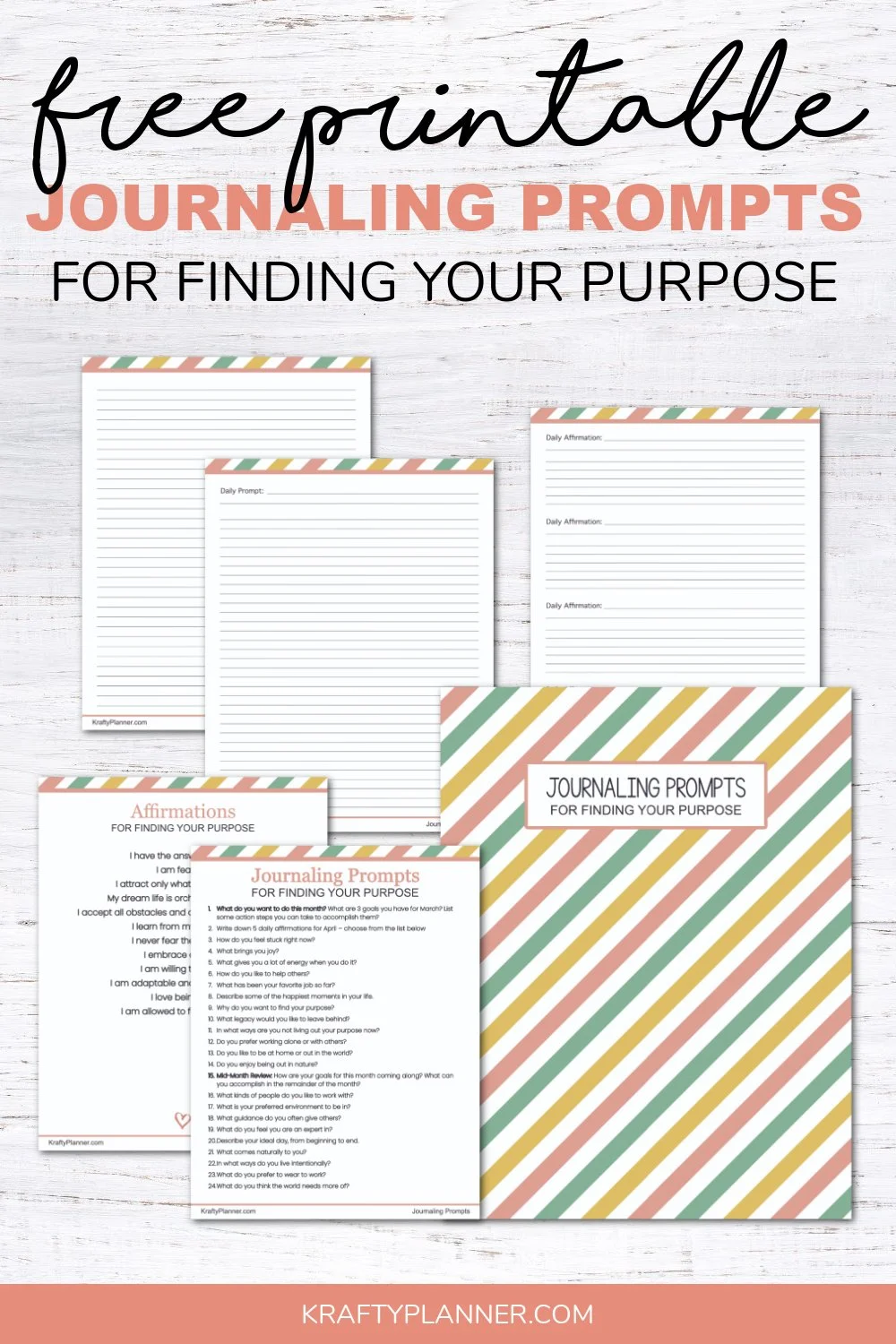 Journaling Prompts and Affirmations for Finding Your Purpose — Krafty ...
