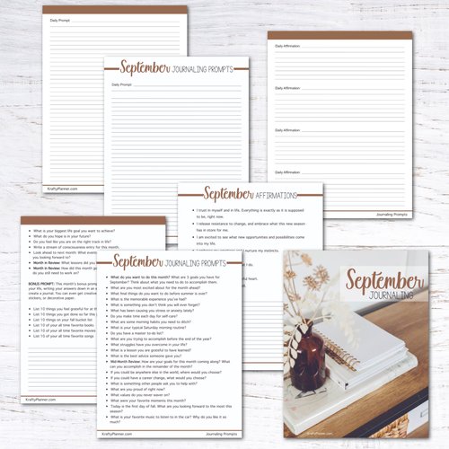 Daily Journaling Prompts & Affirmations for September — Krafty Planner