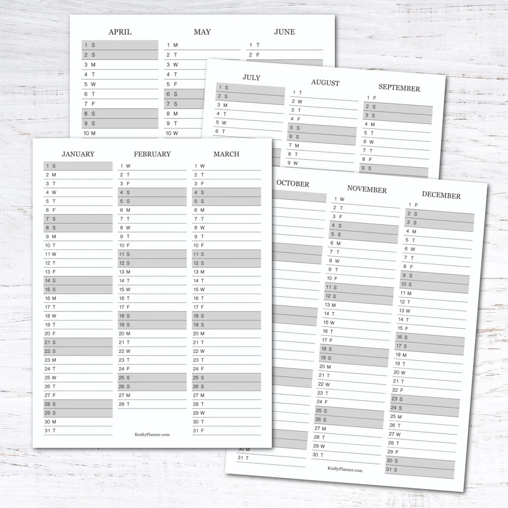 Free Printable 2023 Calendex — Krafty Planner