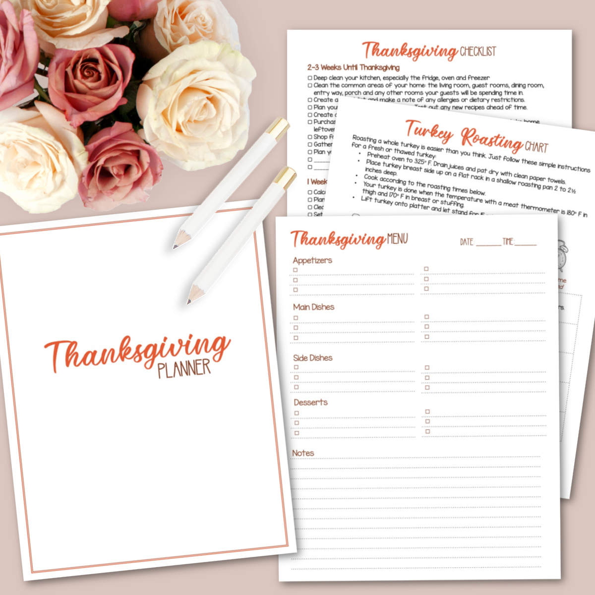 Printable Thanksgiving Planner {Editable PDF} — Krafty Planner