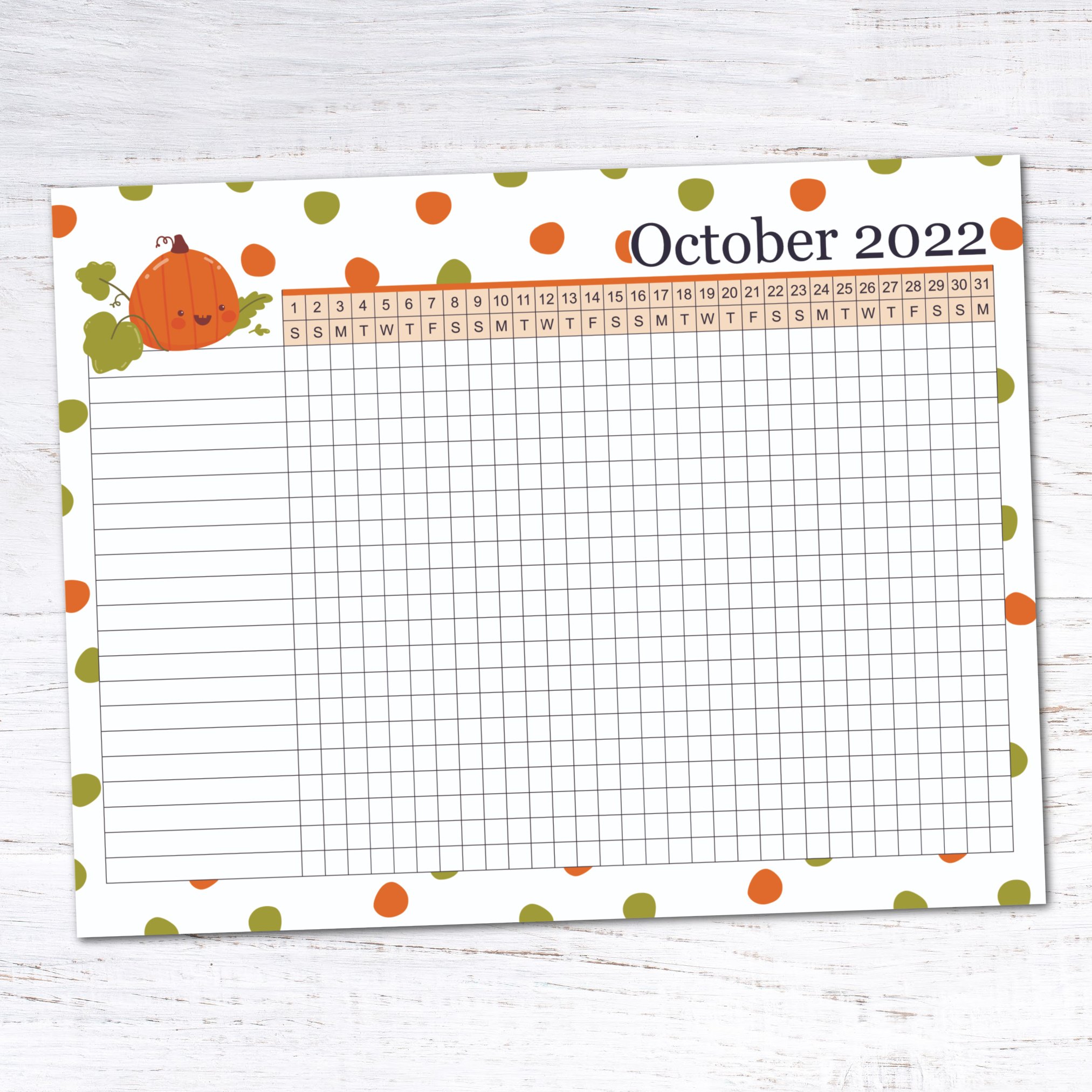 Free Printable October Habit Tracker — Krafty Planner