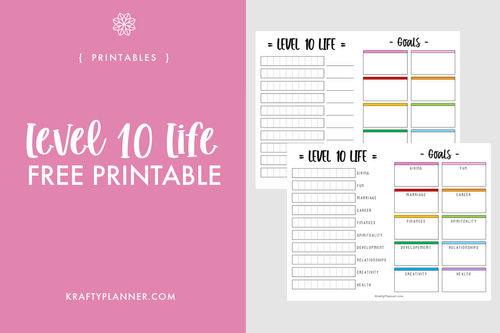 Paper Paper & Party Supplies Printable Level 10 Life Set A5 Planner ...