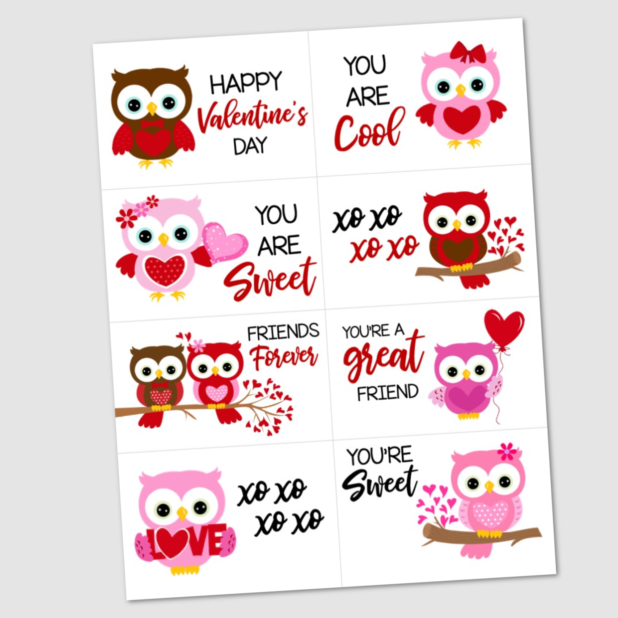 Valentine's Day Cards With Cute Owl Designs — Krafty Planner