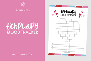 February Mood Tracker Heart {Free Printable} — Krafty Planner