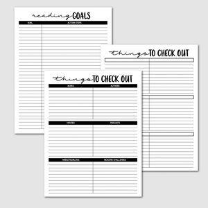Printable Reading Journal — Krafty Planner